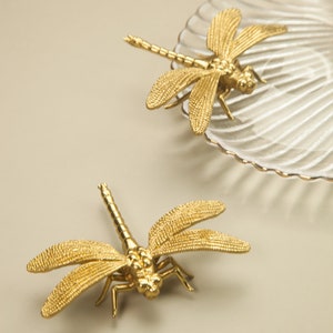 Unique Brass Dragonfly Knobs Drawer Knobs Pulls Kitchen Cabinet Pulls Handle Dresser Knobs Knob ...