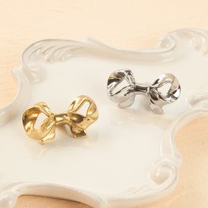 Brass Bow Drawer Knobs Pulls Dresser Knobs Kitchen Knobs Cabinet Pulls Handle Door Knob Cabinet ...
