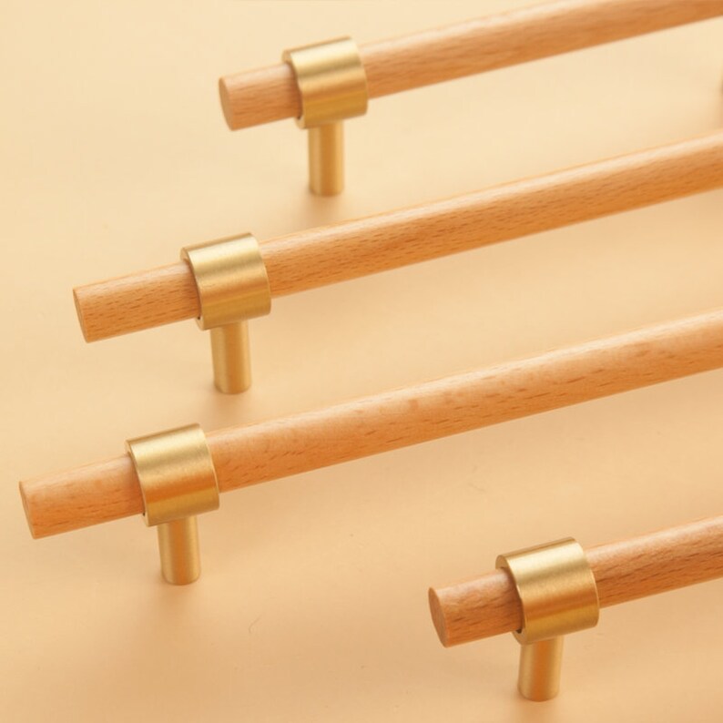 Walnut Kitchen Wood Drawer Pulls Vintage Drawer Dresser - Etsy