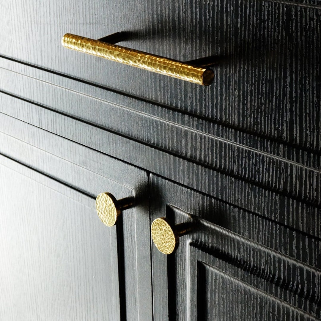 Hammer Brass Handle, Golden Drawer Knob Wine Cabinet Handle Furniture ...