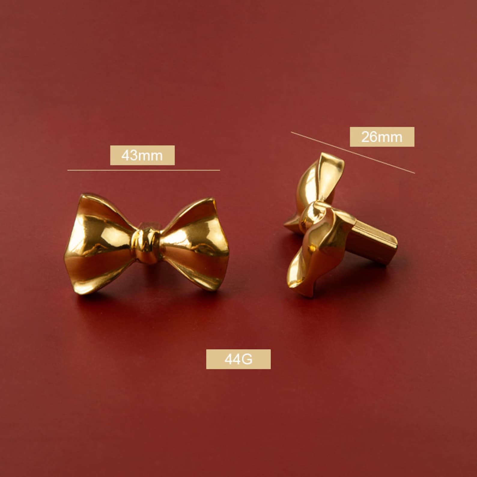 Brass Bow Drawer Knobs Pulls Dresser Knobs Kitchen Knobs - Etsy