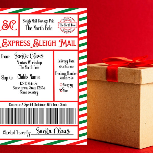 Santa Labels - Etsy