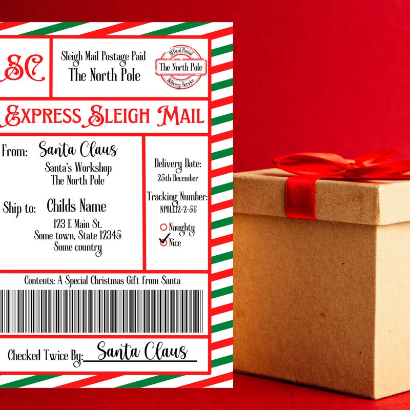 Santa Labels - Etsy