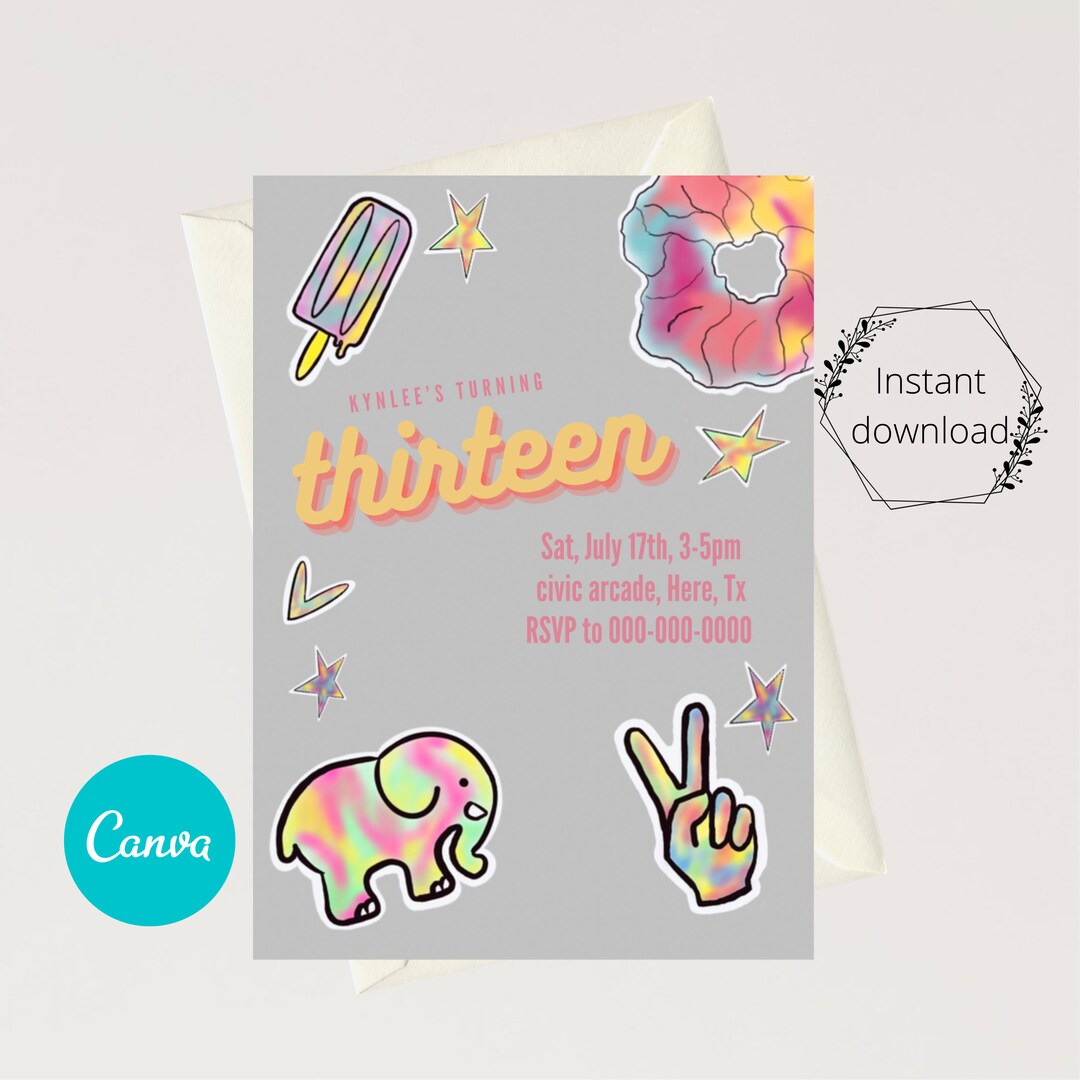 VSCO Teen Birthday Template - Etsy