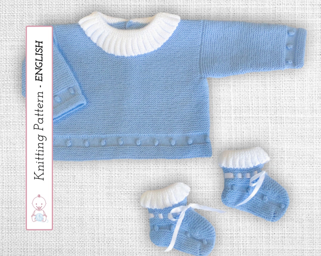Winter Baby Sweater KNITTING PATTERN 122 (english) | Size 0-3 Months ...