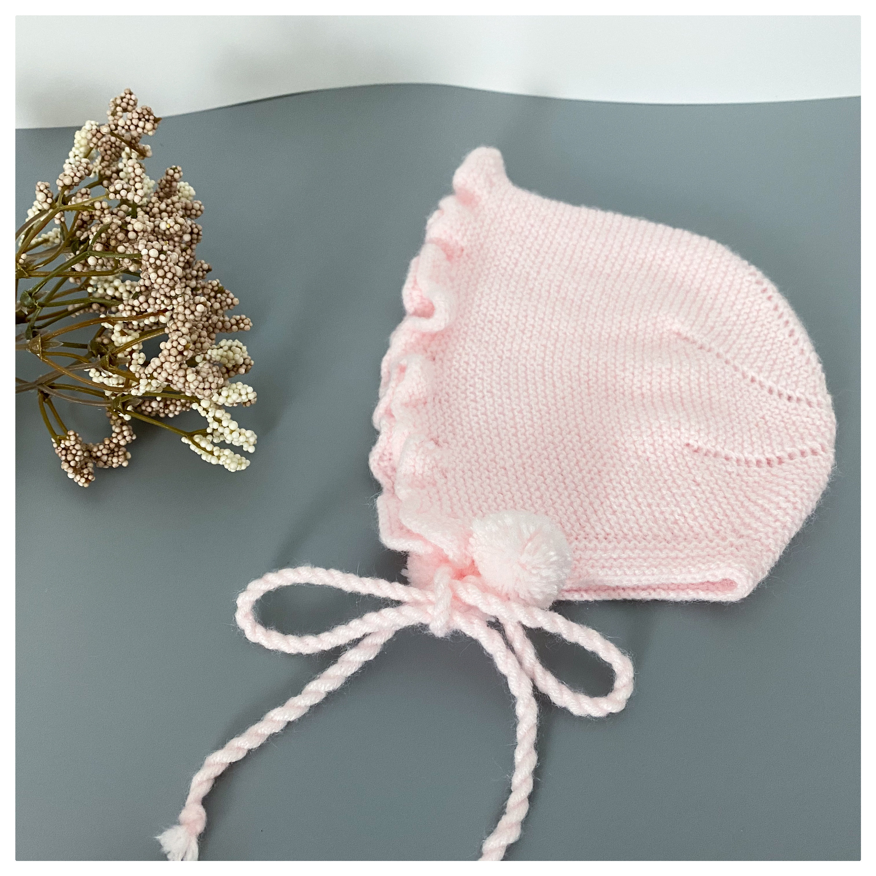 Victoria BABY BONNET Knitting Pattern (english) | Sizes 0-6 Months ...