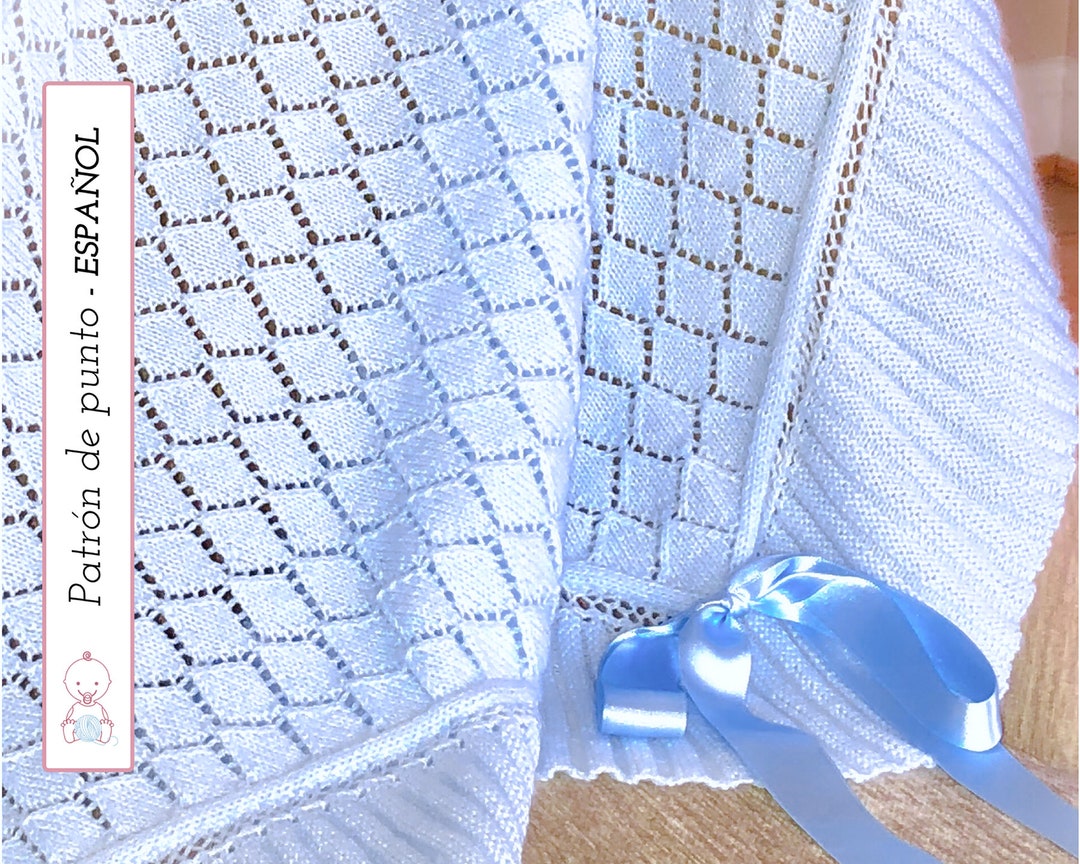 Diamond BABY BLANKET Knitting Pattern 107 Soft Baby Shawl - Etsy