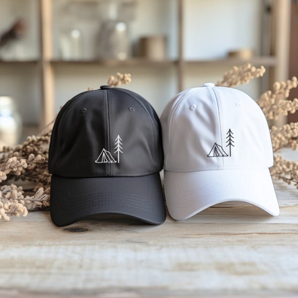 Tent Camping Trees Hat - Etsy
