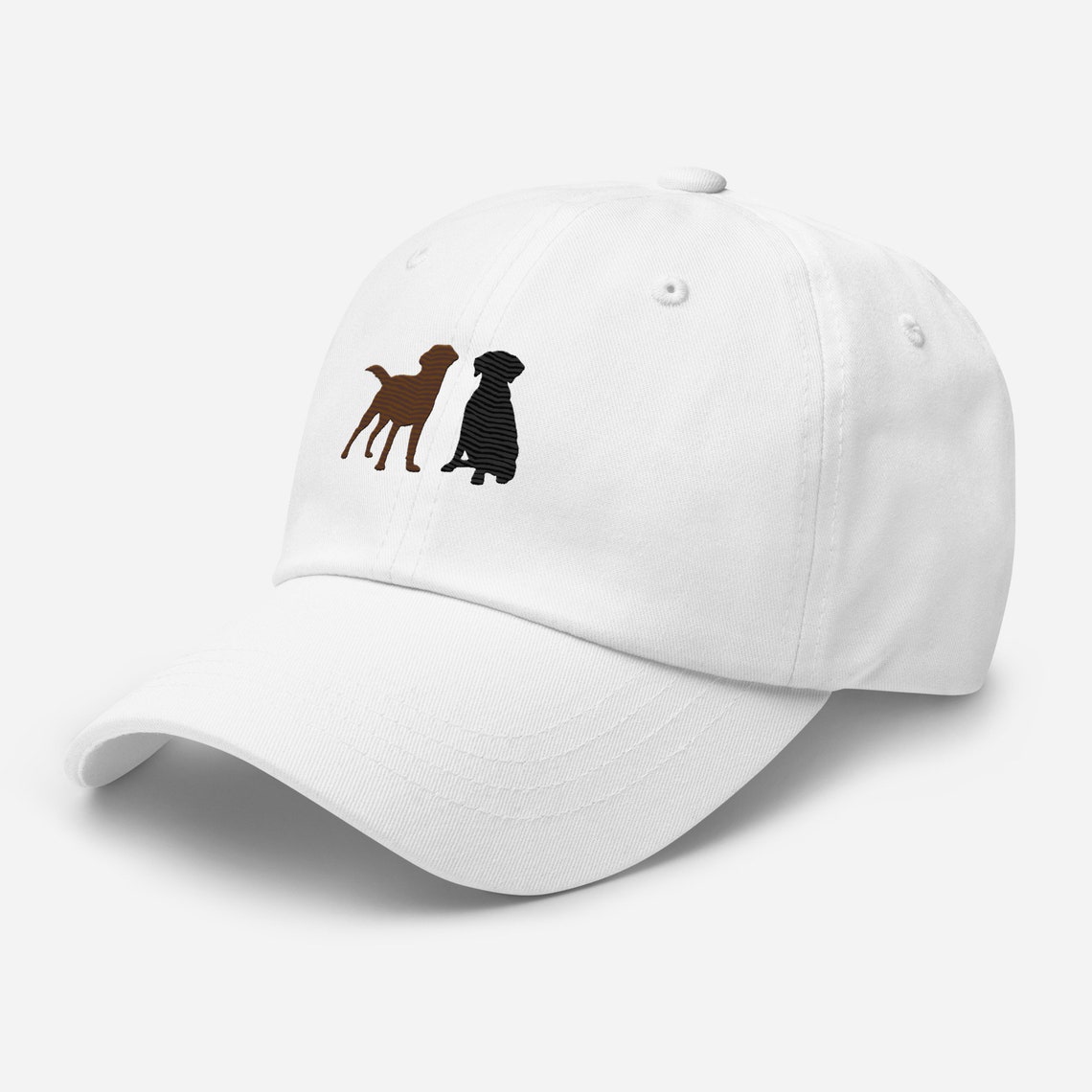 Embroidered Hat, Two Labradors, Labrador Retriever Duo, Black Labradors ...