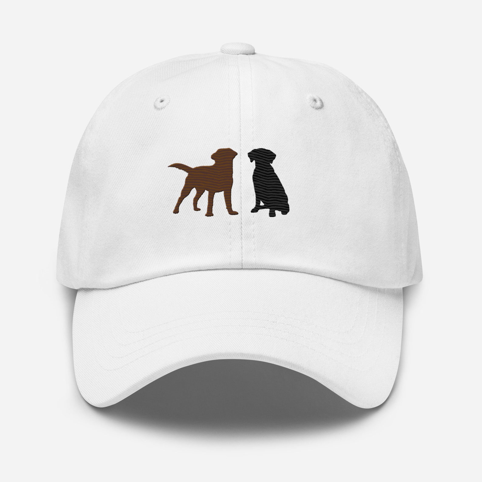 Embroidered Hat, Two Labradors, Labrador Retriever Duo, Black Labradors ...