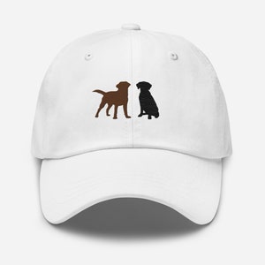 Embroidered Hat, Two Labradors, Labrador Retriever Duo, Black Labradors ...