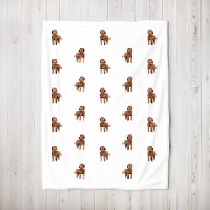 Watercolor Labradoodle Minkey Fleece Blanket, Labradoodle Dog ...