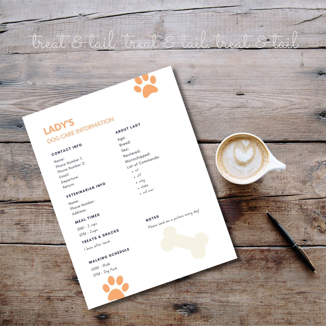 The Ultimate Dog Sitter Checklist Pet Sitting Form Pet Care - Etsy
