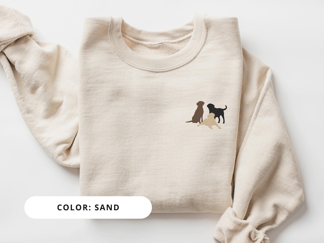 Embroidered Labrador Sweatshirt Labrador Retriever Family Shirt Black ...