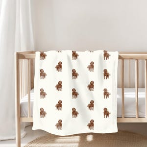 Watercolor Labradoodle Minkey Fleece Blanket, Labradoodle Dog ...