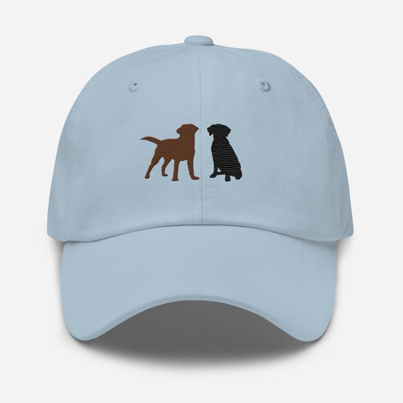Embroidered Hat, Two Labradors, Labrador Retriever Duo, Black Labradors ...