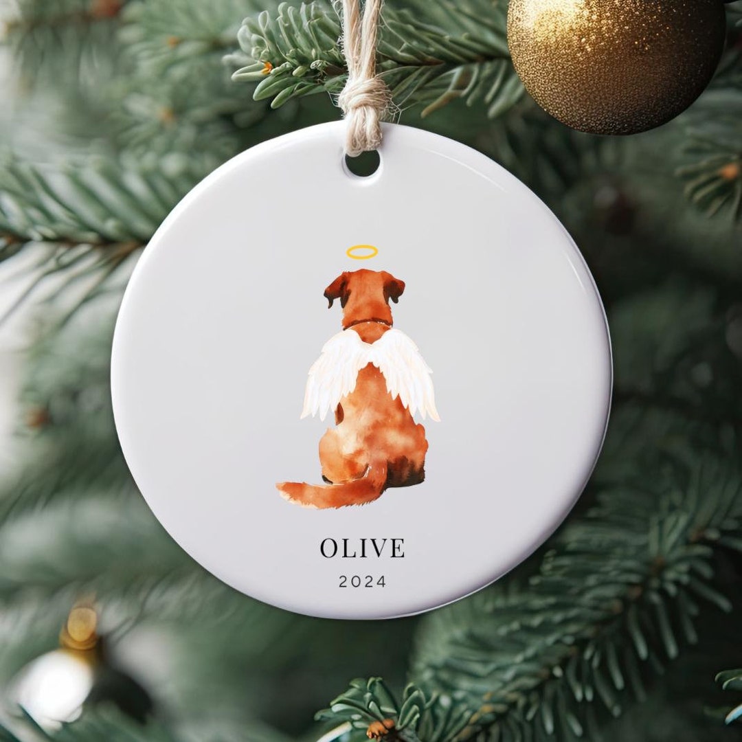 Personalized Fox Red Lab Angel Ornament Red Fox Labrador Memorial Gift ...