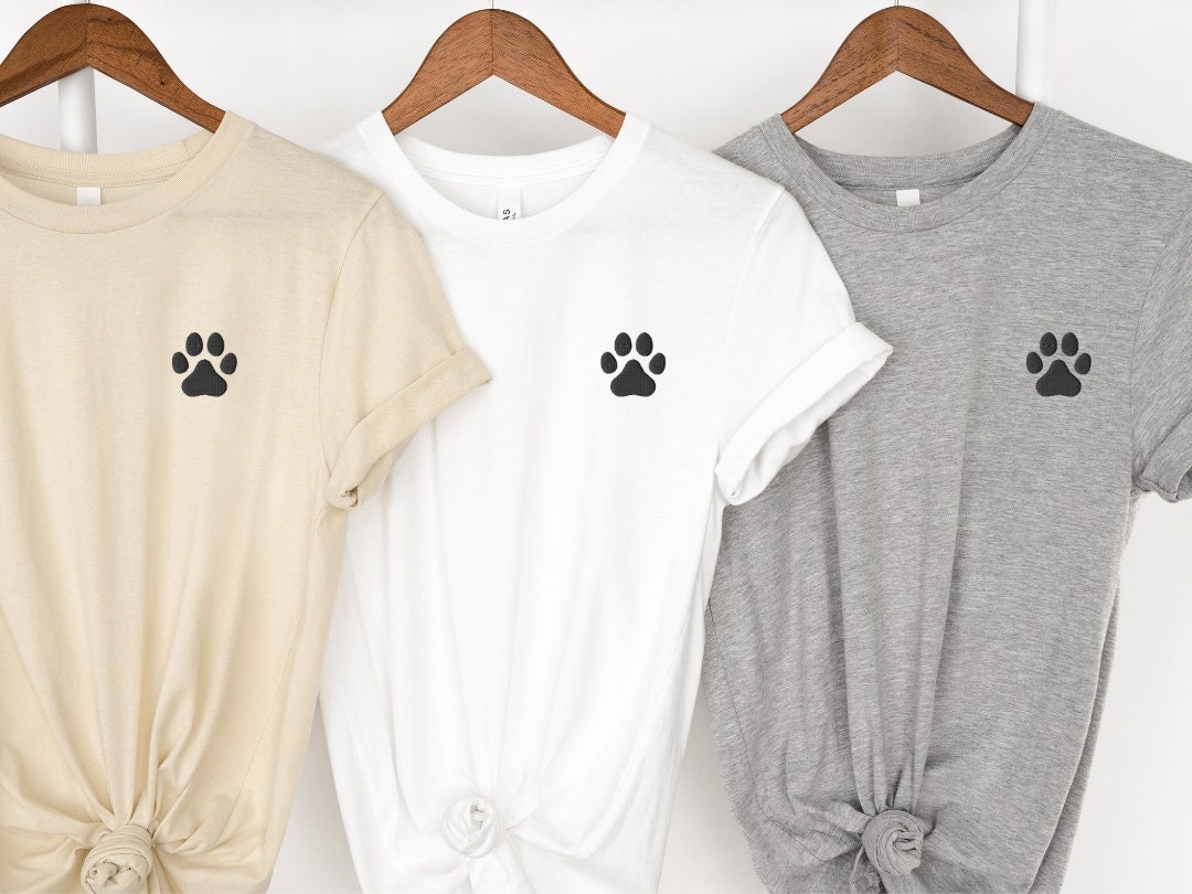 Camiseta bordada, camisa de pata de perro, camisa de mamá de perro ...