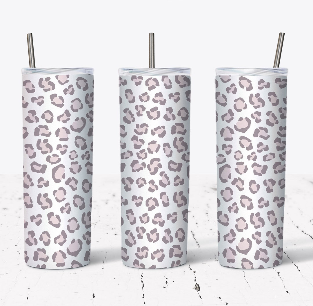 20 OZ Pink Leopard Sublimation Skinny Tumbler Design - Straight ...