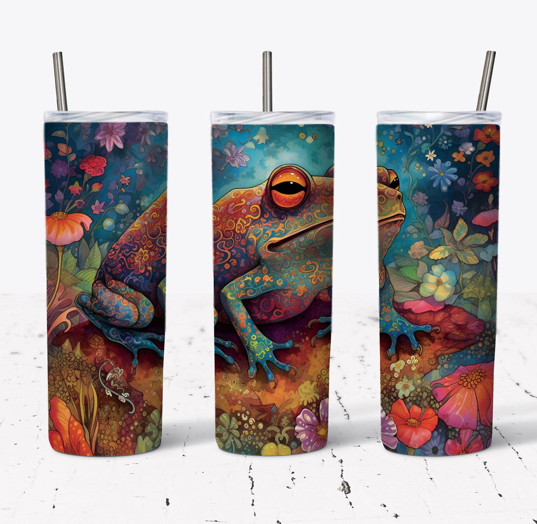 20 OZ Psychedelic Toad Sublimation Skinny Tumbler Design - Straight ...