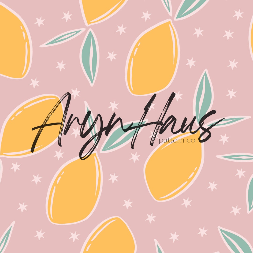 Summer Lemons and Retro Stars, Seamless Papers, Repeat Pattern JPG - Etsy