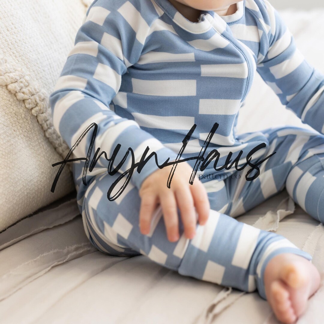 Bamboo Baby Pajamas Newborn Sleepwear Checker Print Footie Pajamas Baby ...