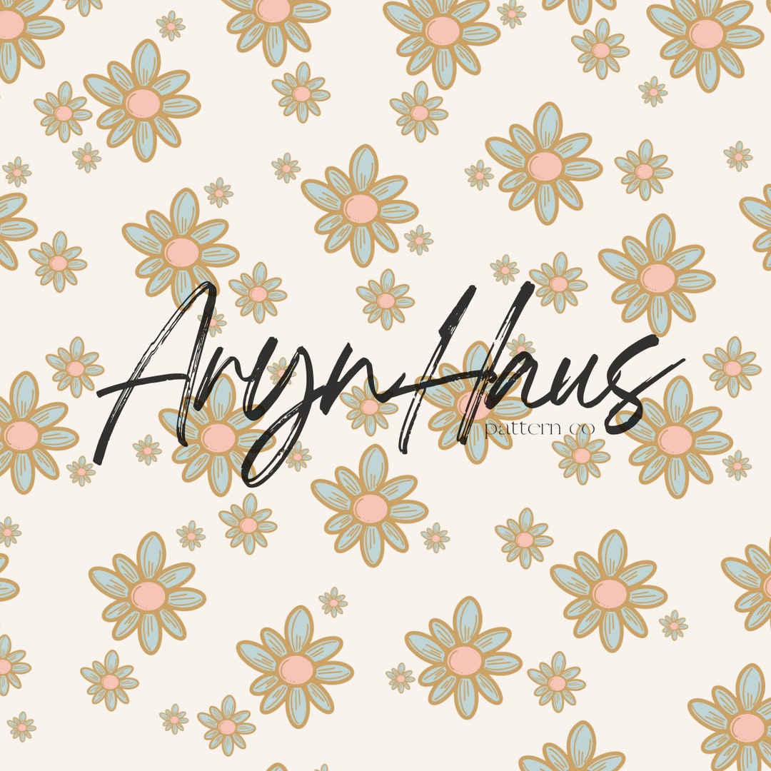 Retro Floral Seamless Repeat Pattern, Floral Seamless - Etsy