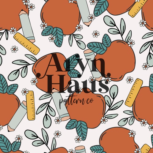 Seamless Back to School Pattern Seamless Teacher Pattern - Etsy