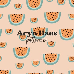 Minimalist Boho Watermelons Seamless Repeat Pattern - Etsy