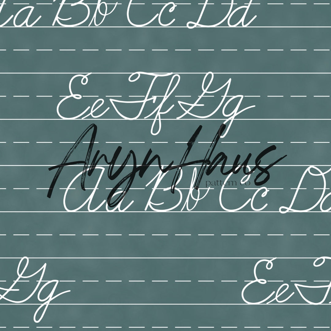 Chalkboard Cursive Letters Seamless Pattern (digital Download) - Etsy