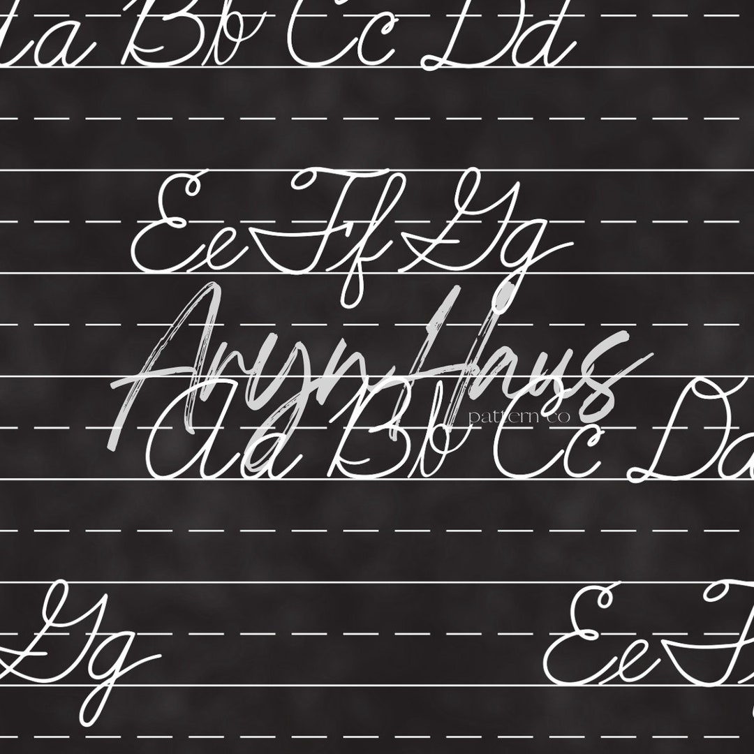 Back to School Seamless, Chalkboard, Letters, Cursive, Seamless Repeat ...