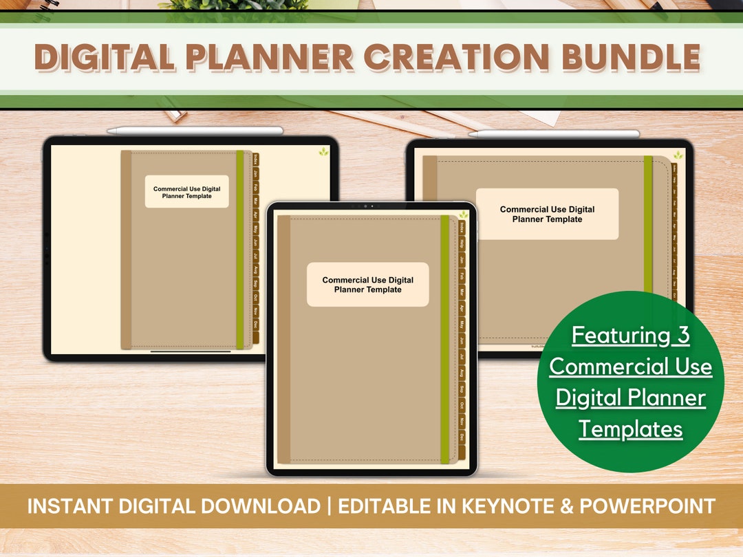 Commercial Use Digital Planner BUNDLE Hyperlinked Tabs - Etsy