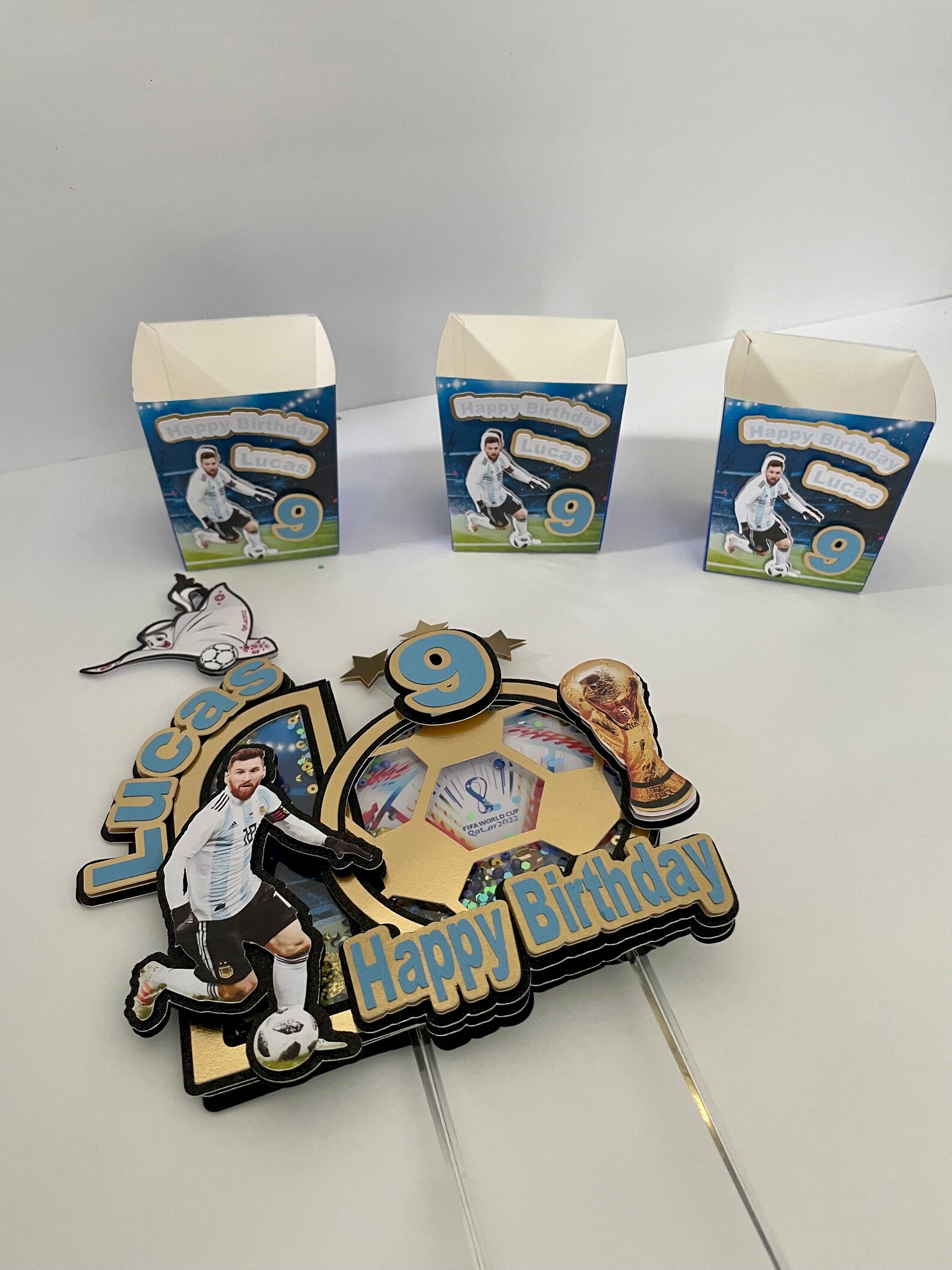 Messi Cake Topper,world Cup Cake Topper, Personalized Topper, Soccer ...