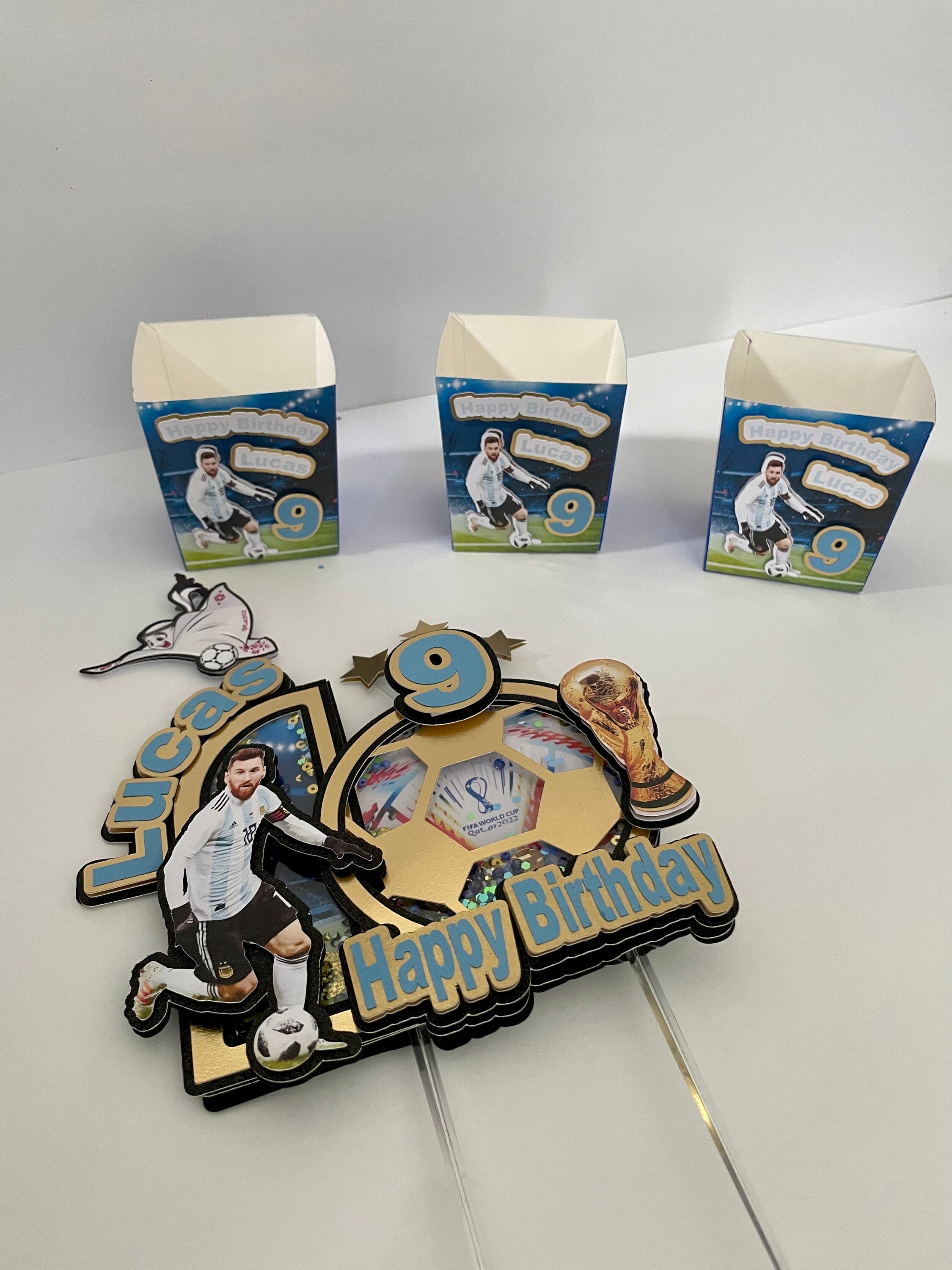 Messi Cake Topper,world Cup Cake Topper, Personalized Topper, Soccer ...
