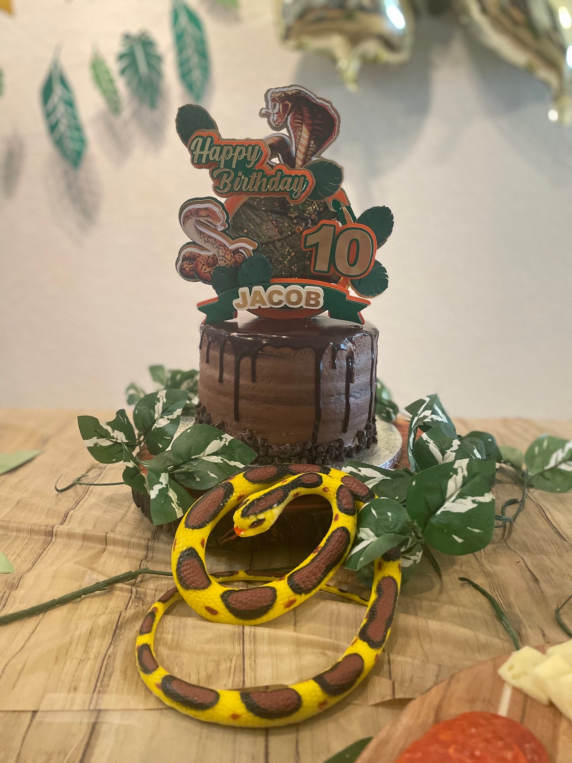 Snake Cake Topper, Snake Topper, Reptilescake Topper , Party Reptiles ...