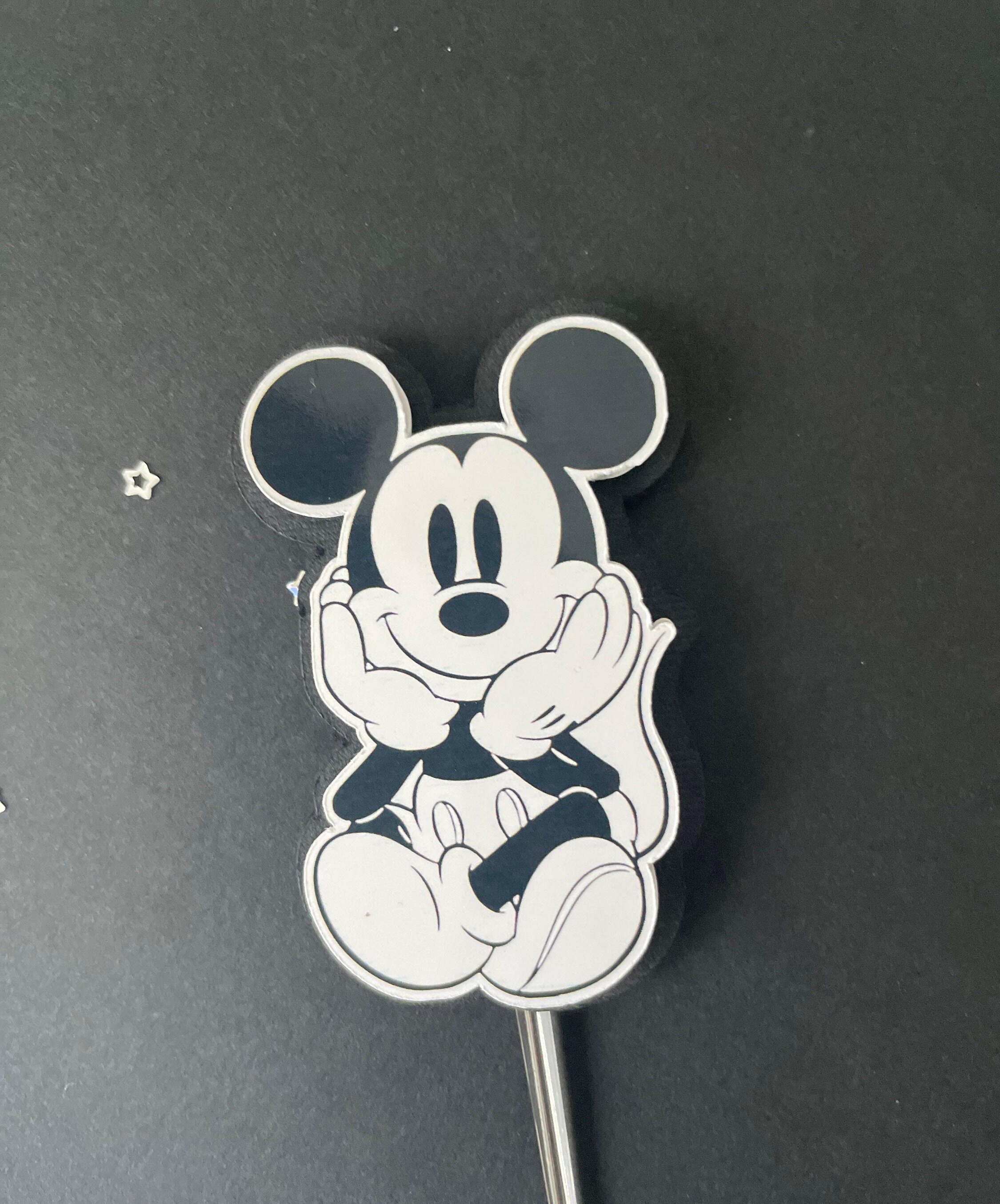 Black & White Mickey Mouse Topper ,personalized Cake Topper Mickey ...