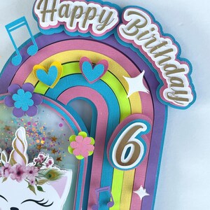 Caticorn Cake Topper , Unicorn Kitty Cat, Rainbow Cake Topper ,birthday ...