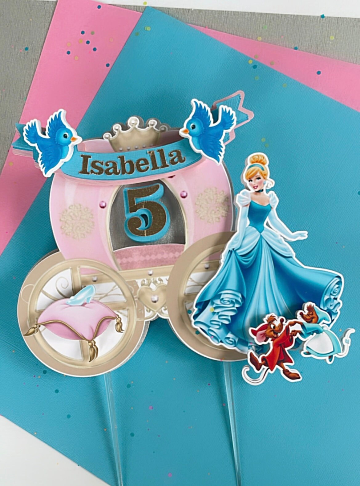 Cinderella Birthday Cake Topper Princess Birthday Party Princesses Cake ...