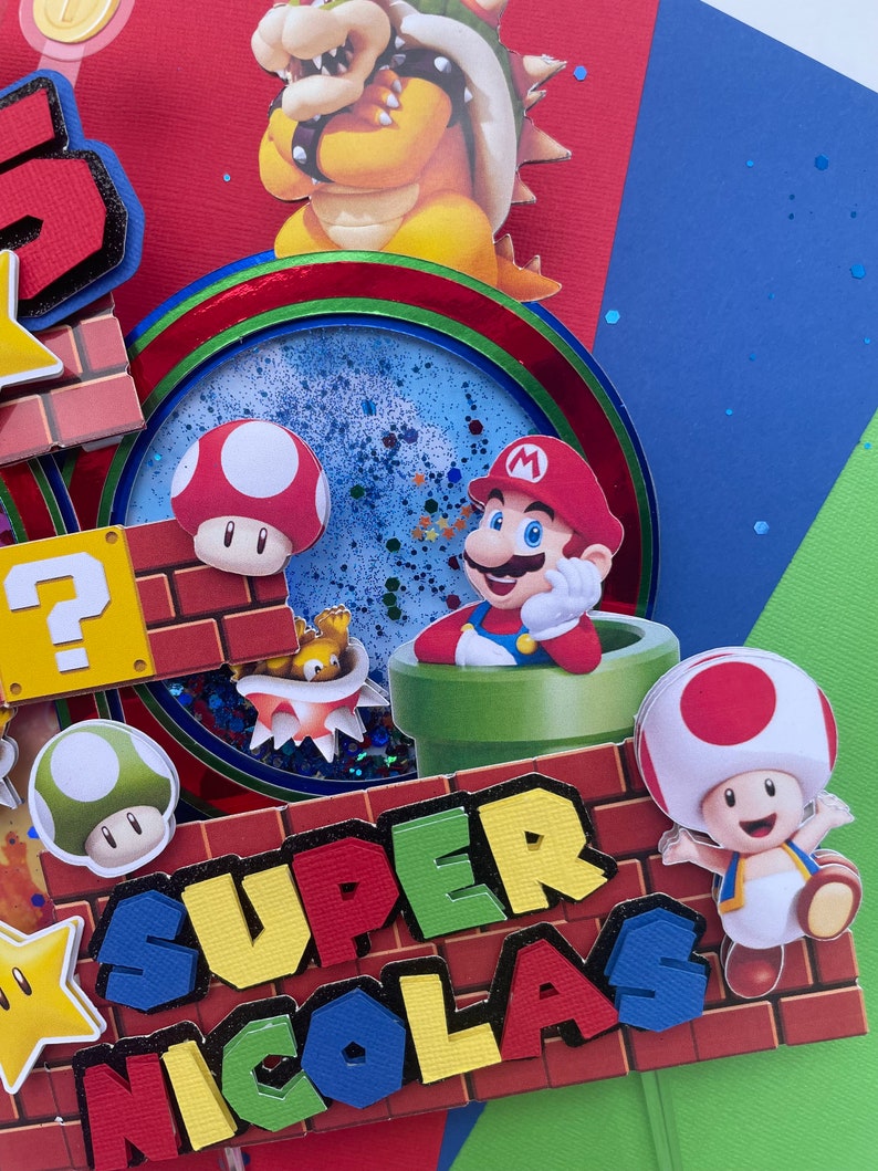 Super Mario 3dcake Topper, Super Mario Birthday Cake Topper, Super ...