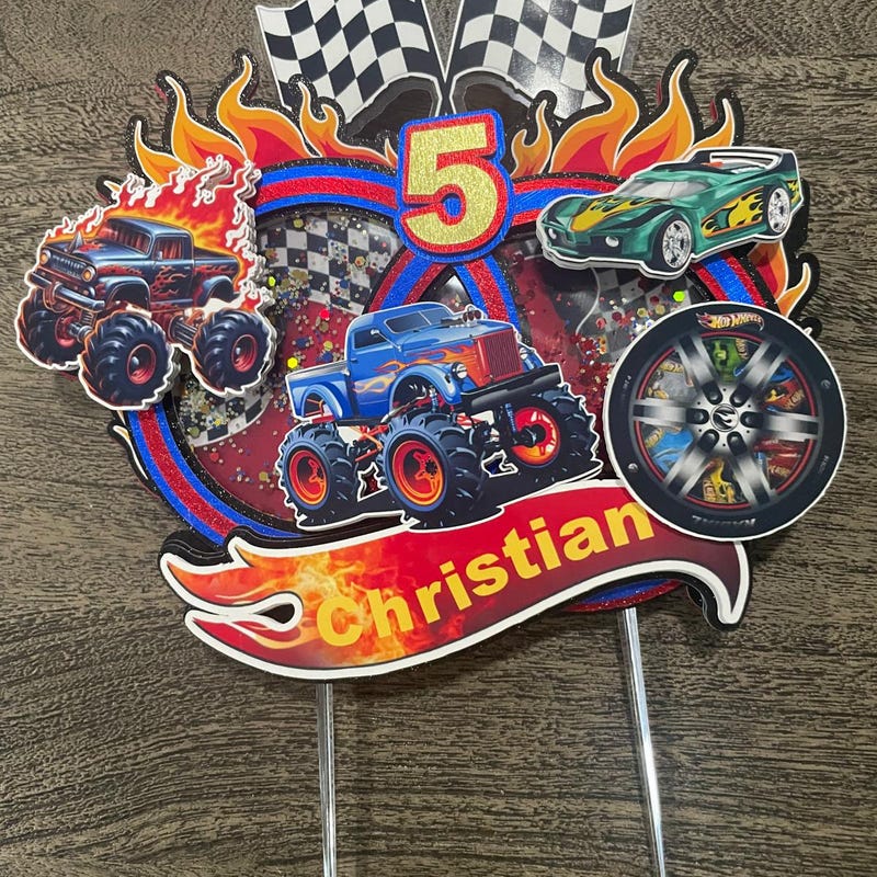 Hot Wheels Cake Topper - Etsy