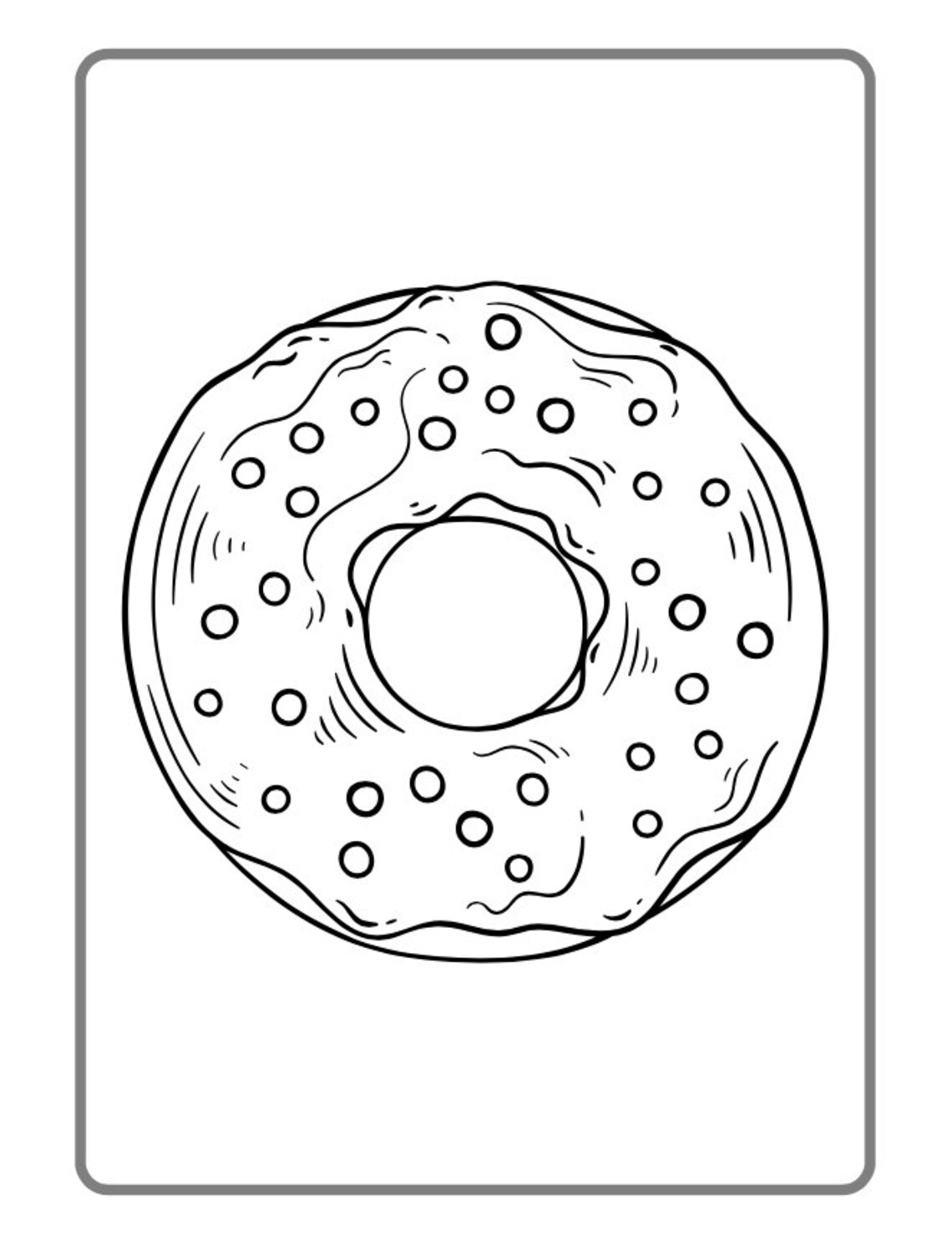 20 Donut Printable Coloring Pages! Digital Download - Etsy