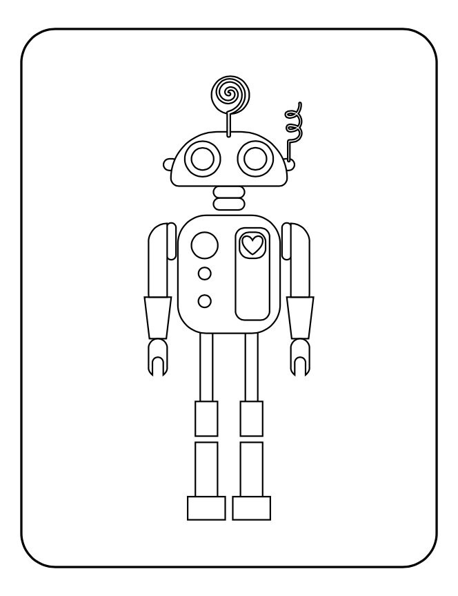 20 Robot Printable Coloring Pages for Kids Digital Download - Etsy