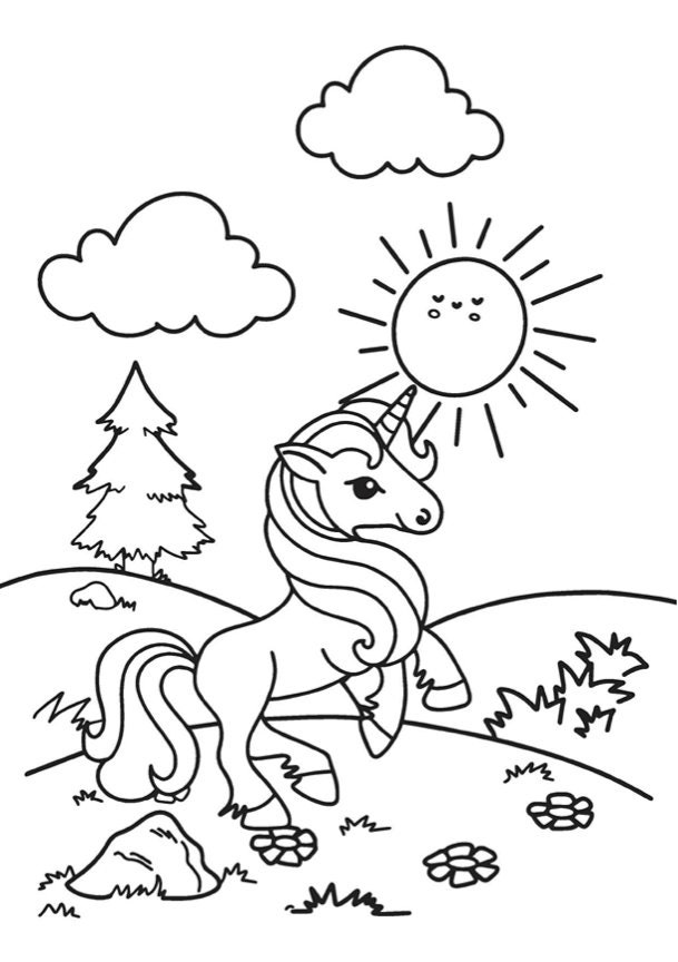 50 Unicorn Coloring Pages for Kids! Printable Digital Download - Etsy