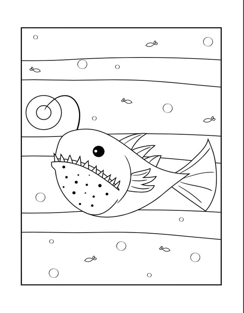 10 Sea Creatures Coloring Pages for Kids! - Etsy
