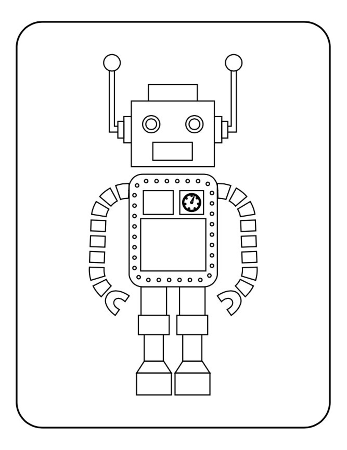20 Robot Printable Coloring Pages for Kids Digital Download - Etsy