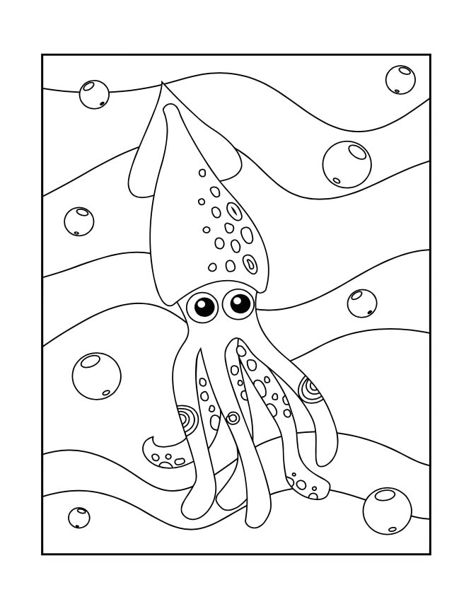 10 Sea Creatures Coloring Pages for Kids! - Etsy