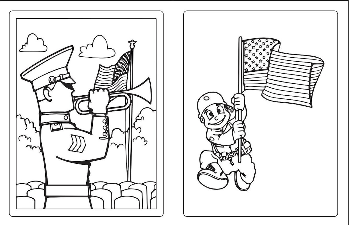 Army Coloring Pages for Kids: 25 Printable Designs (digital Download ...