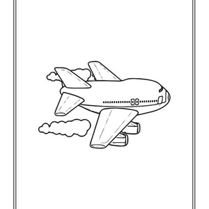 10 Airplane Coloring Pages for Kids! Printable Digital Download - Etsy