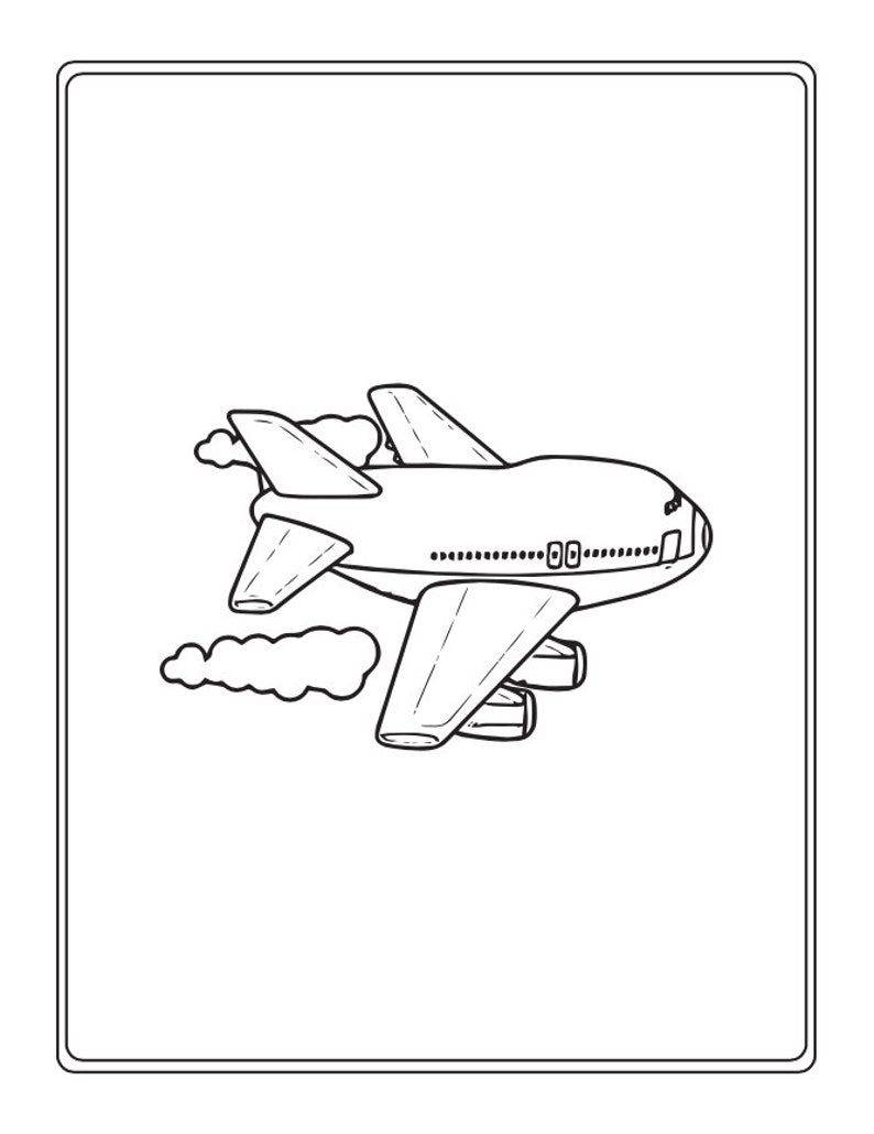 10 Airplane Coloring Pages for Kids! Printable Digital Download - Etsy