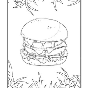 19 Burger Coloring Pages Printable Digital Download! - Etsy